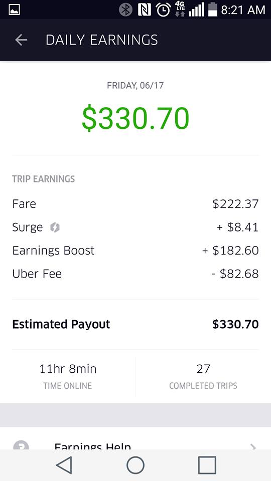 How Much Do Uber Drivers Make Show Your Weekly Pay Stubs Payments 